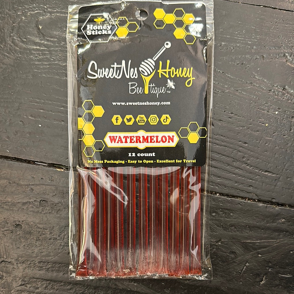 SweetNes Honey 12PK WATERMELON HONEY STICK – SweetNes Honey Apiaries ...